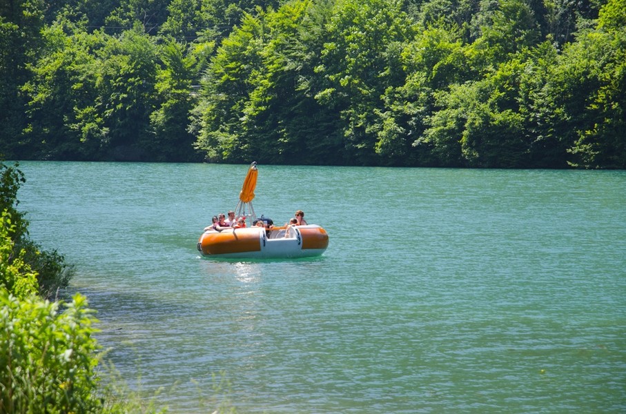 Gasthaus Seeblick Bootsverleih Schwimmende Almhütte Stausee Klaus 30 ...